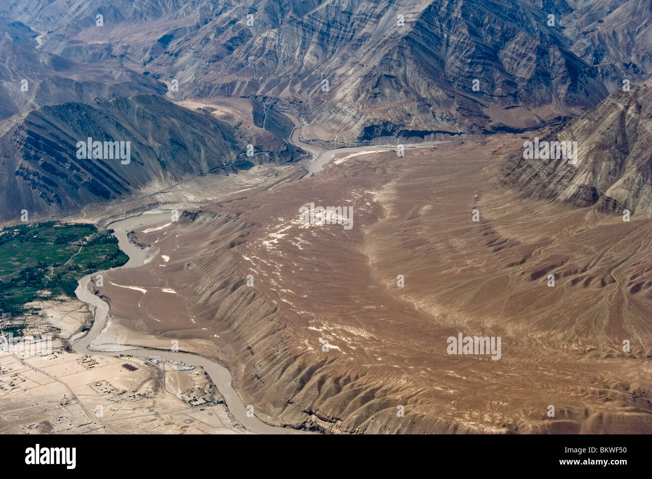 Aerial view of confluence Stock Photo - Alamy