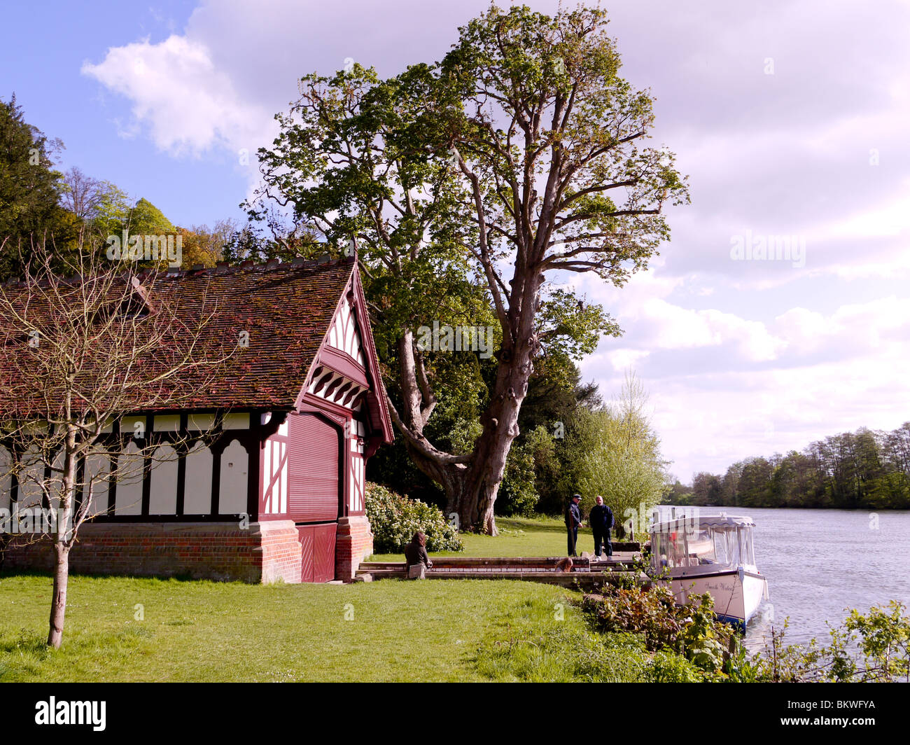 Boat House by the River Thames at Cliveden, Buckinghamshire, National ...