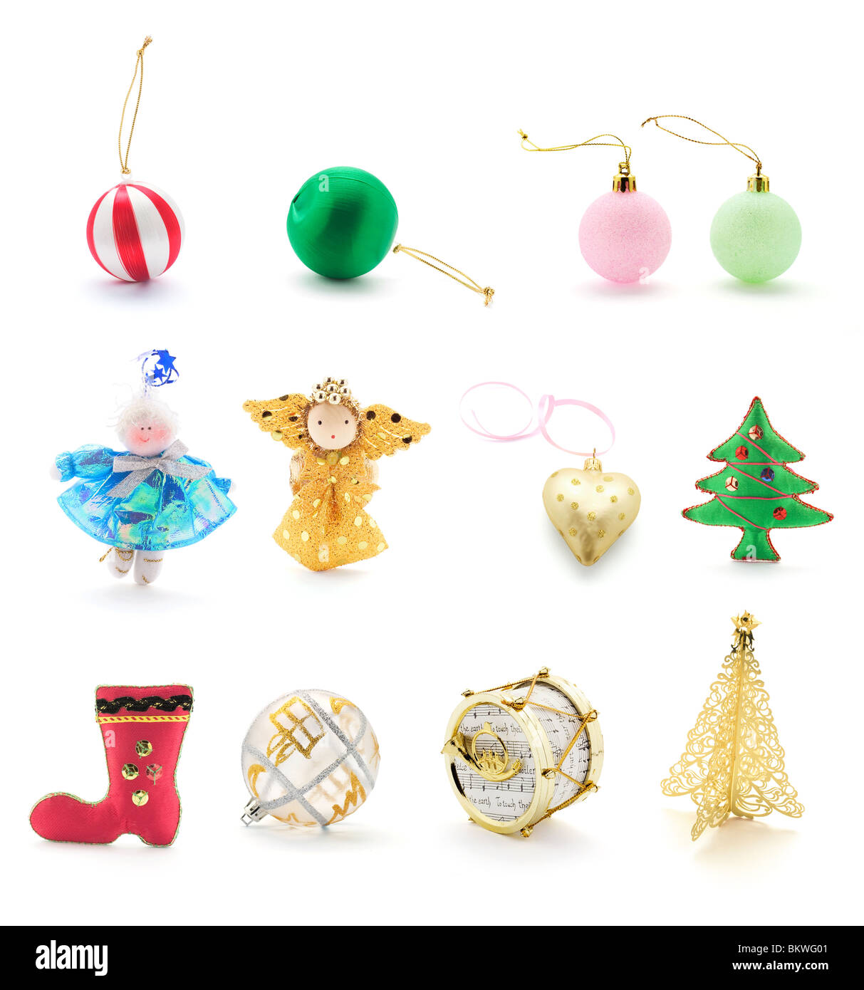 Christmas decorations accessories Cut Out Stock Images & Pictures - Alamy