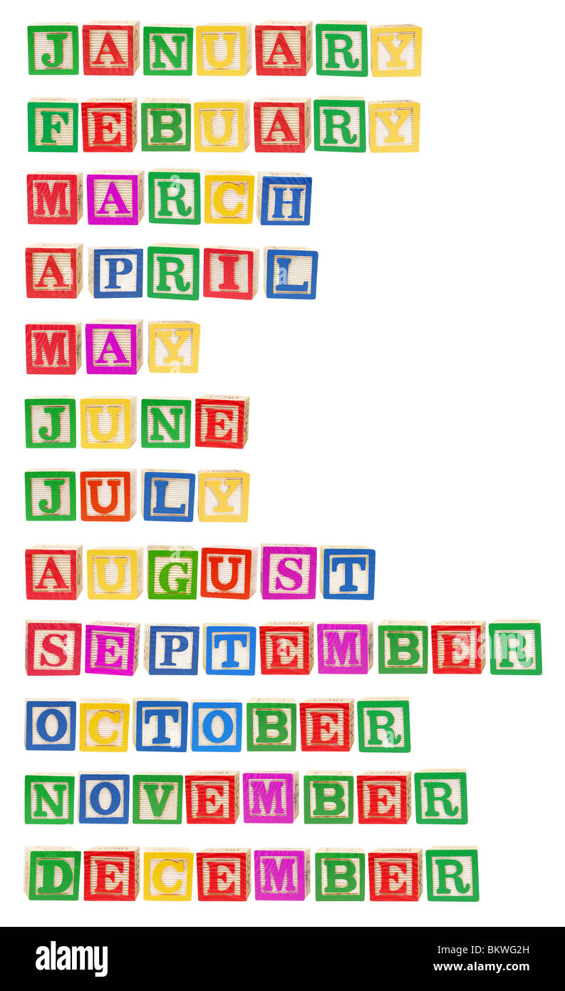 Months of Year Stock Photo - Alamy