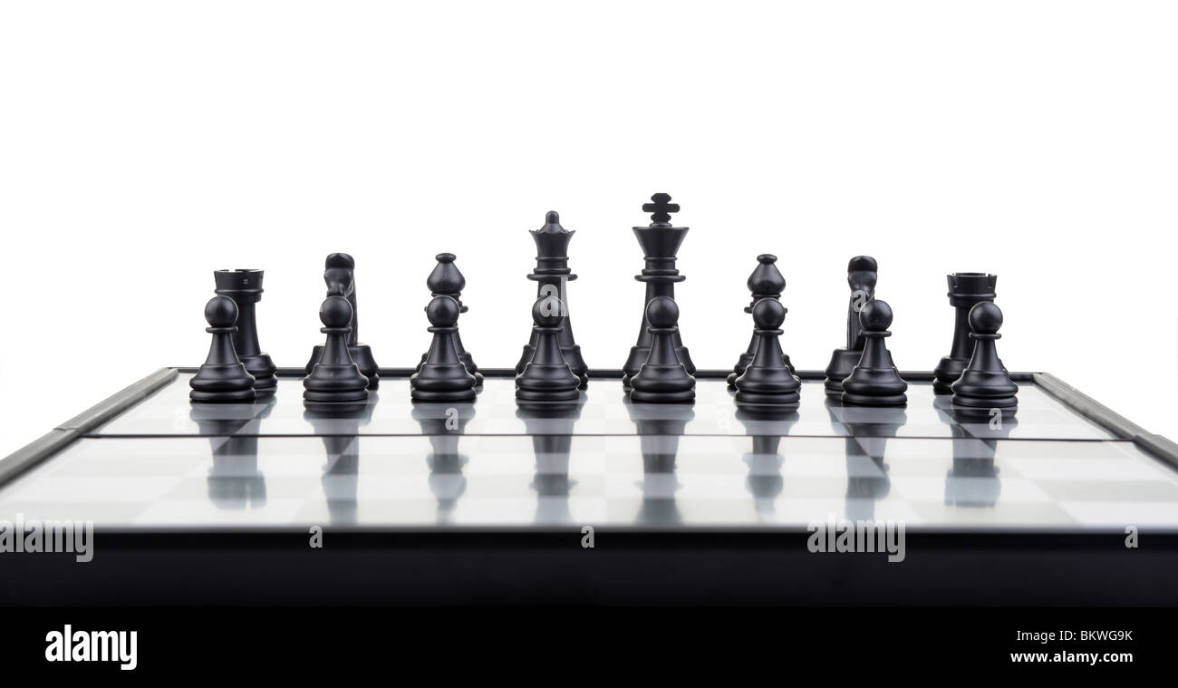Chess. Desktop logic game.Perspective view Stock Photo - Alamy