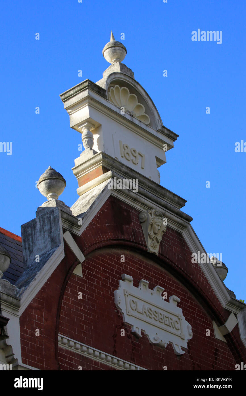 Gable of old building in Paarl, Western Cape, South Africa Stock Photo ...