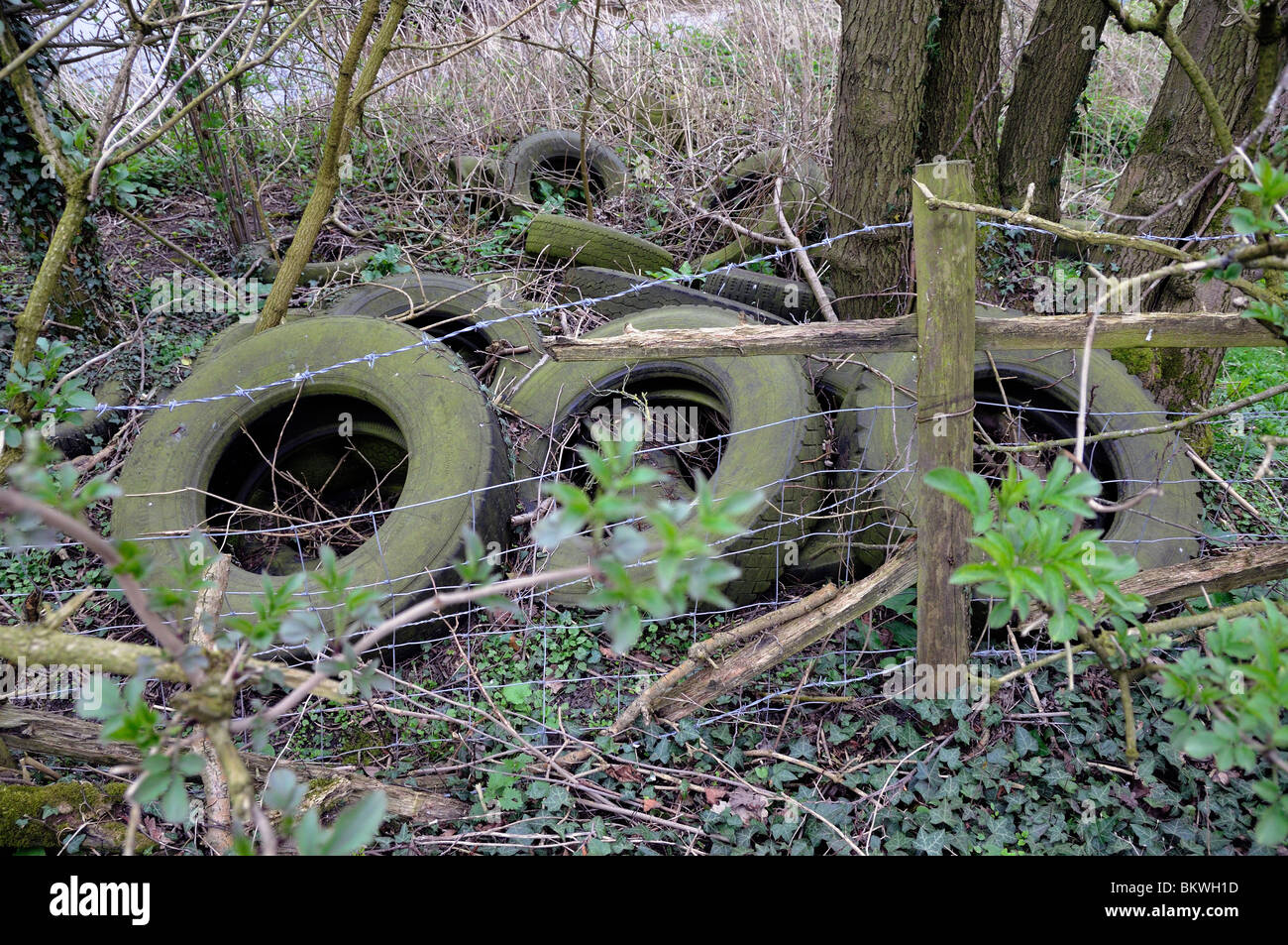 old rubber tyres Stock Photo - Alamy