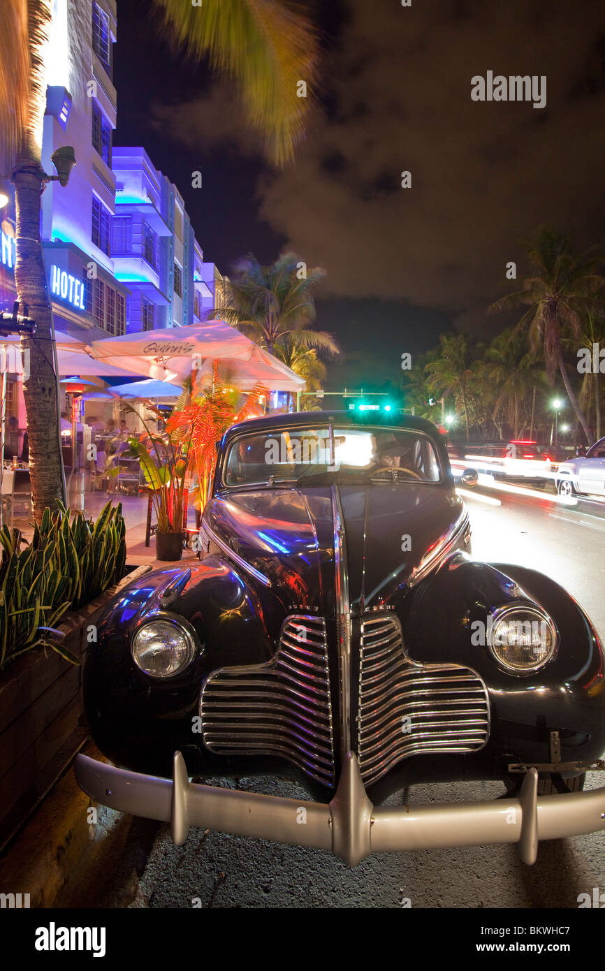 Classic American Car, South Beach, Miami, Florida, USA Stock Photo - Alamy