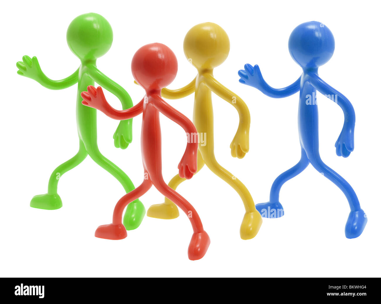 Miniature Rubber Figures Running Stock Photo - Alamy