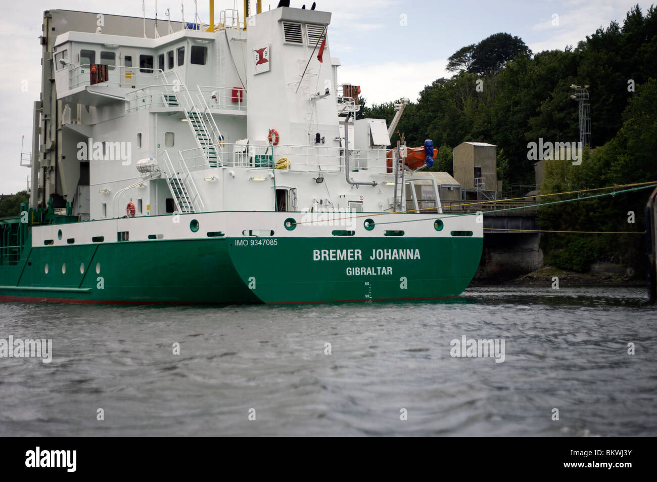 vessel loading china clay Stock Photo - Alamy