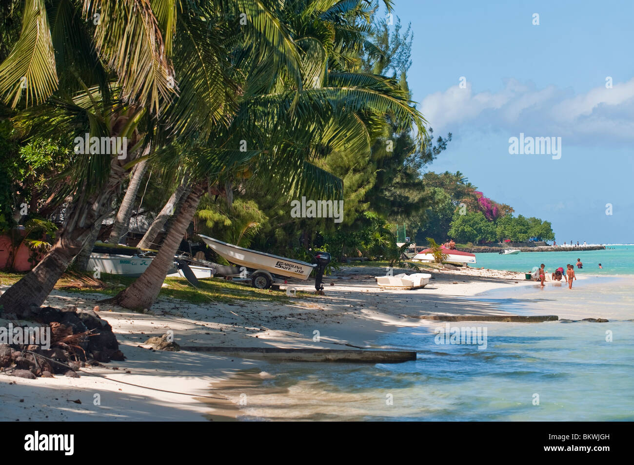 Palm Trees Shading the Perfect Beach at Matira Point in Bora Bora ...