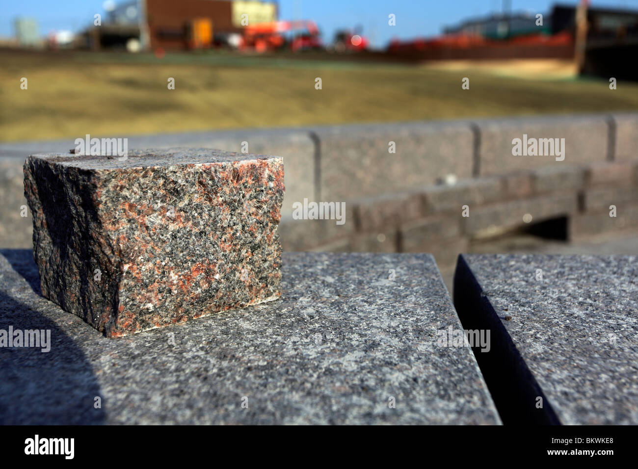 Piece of red and gray granite Stock Photo - Alamy
