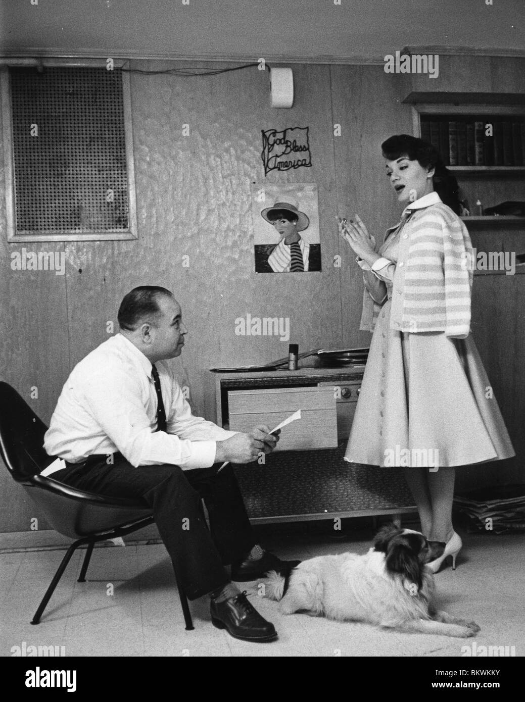 CONNIE FRANCIS in 1961 with her father George Franconera and dog Mambo ...