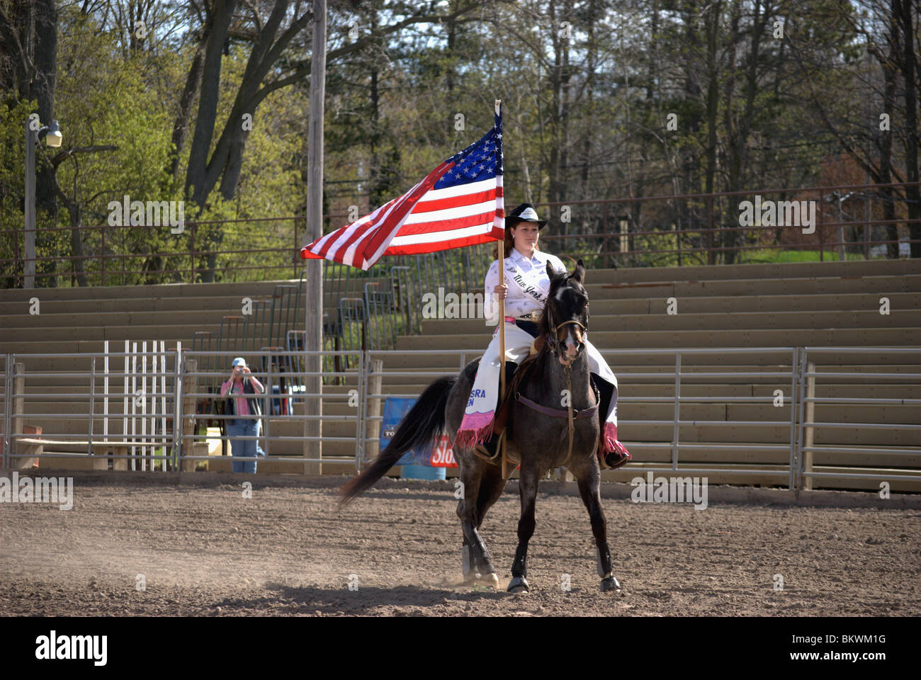 American Teenager competes in High School Rodeo competition. Opening ...