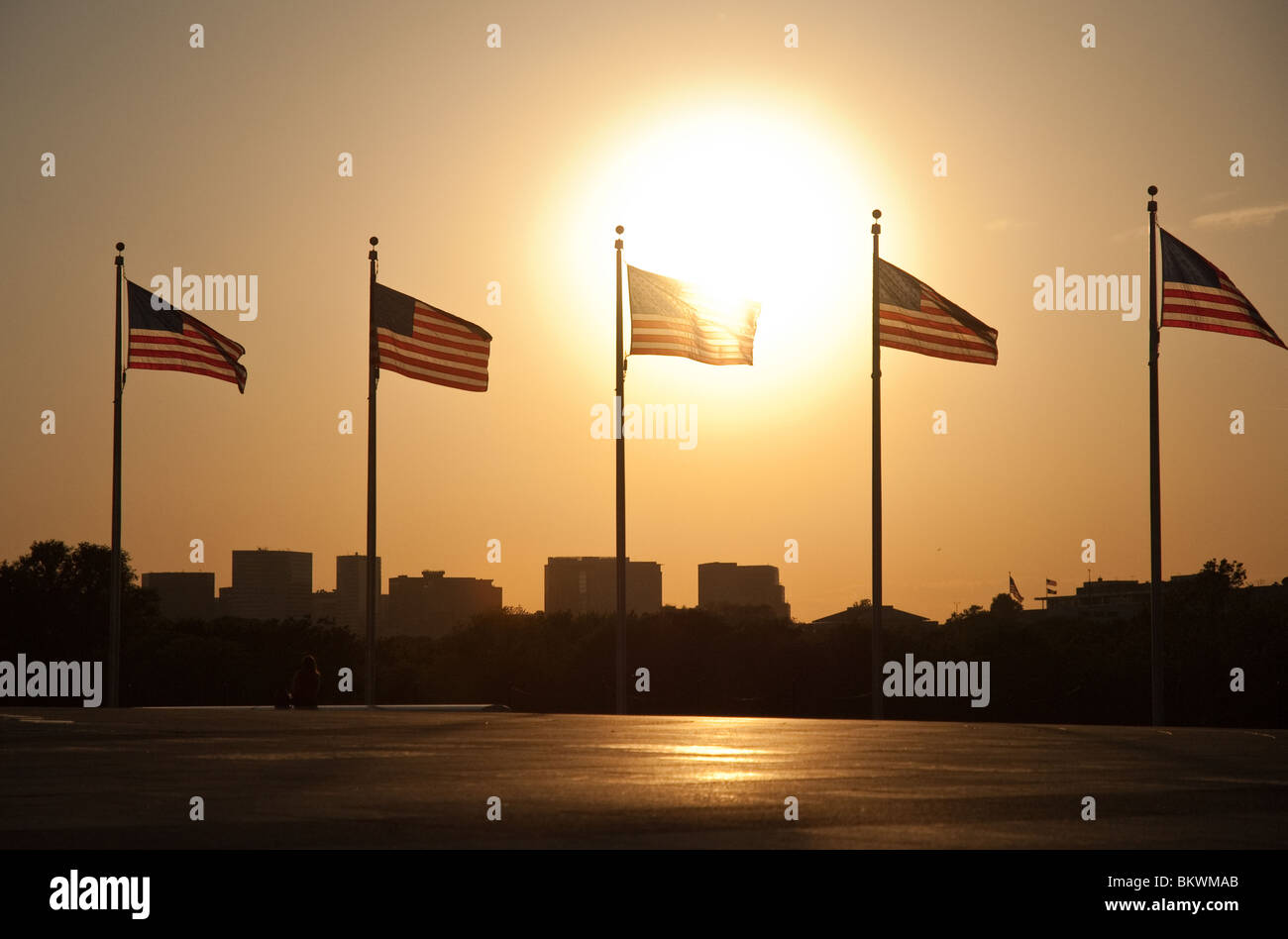 American flag flying around hi-res stock photography and images - Alamy