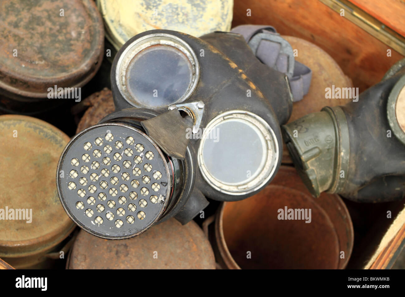 An old WWII British Military gas mask Stock Photo - Alamy