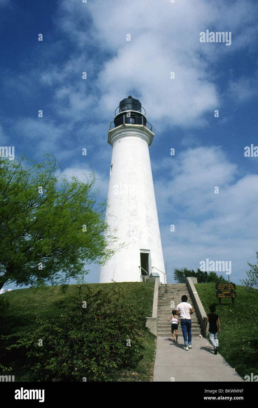 The Port Isabel Lighthouse, just across the bridge from Padre Island ...