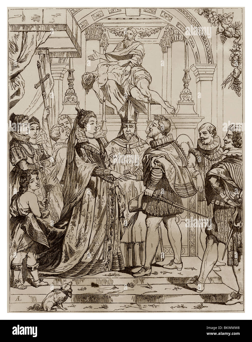 On 17th December 1600, in Lyon, marriage of King Henry IV of France ...