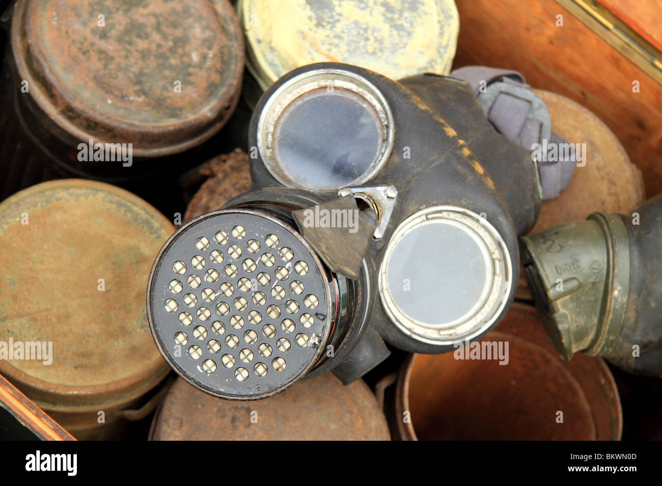 An old WWII British Military gas mask Stock Photo - Alamy