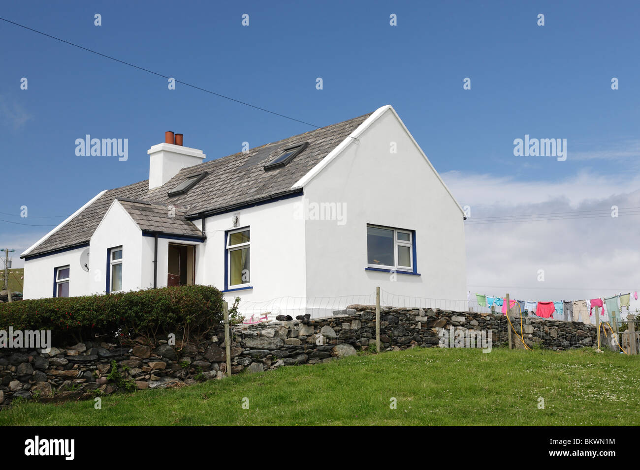 traditional cottage on Inishbofin Island Stock Photo - Alamy