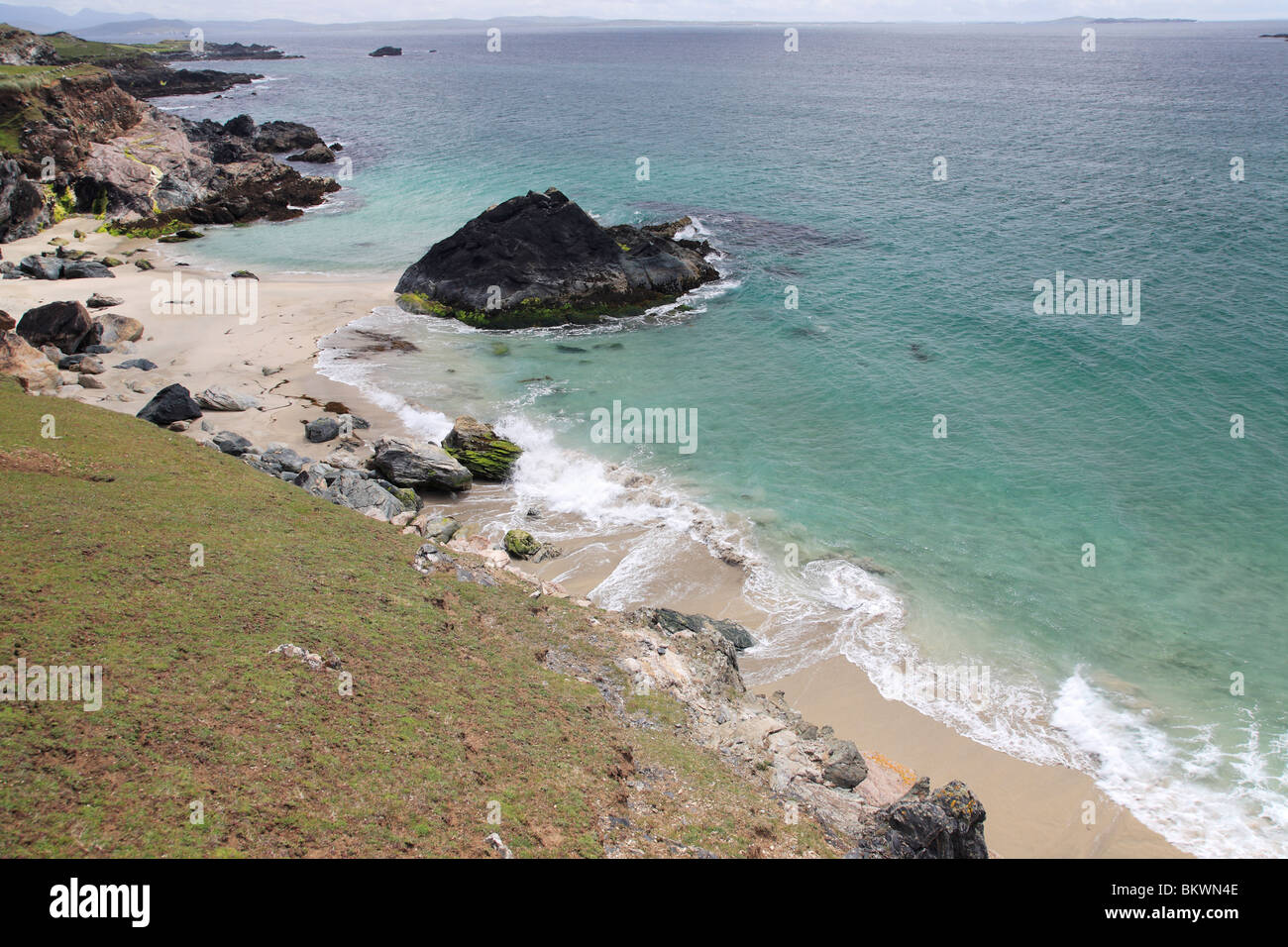 beautiful lonesome beach on Inishbofin Island in Connemara, Ireland ...