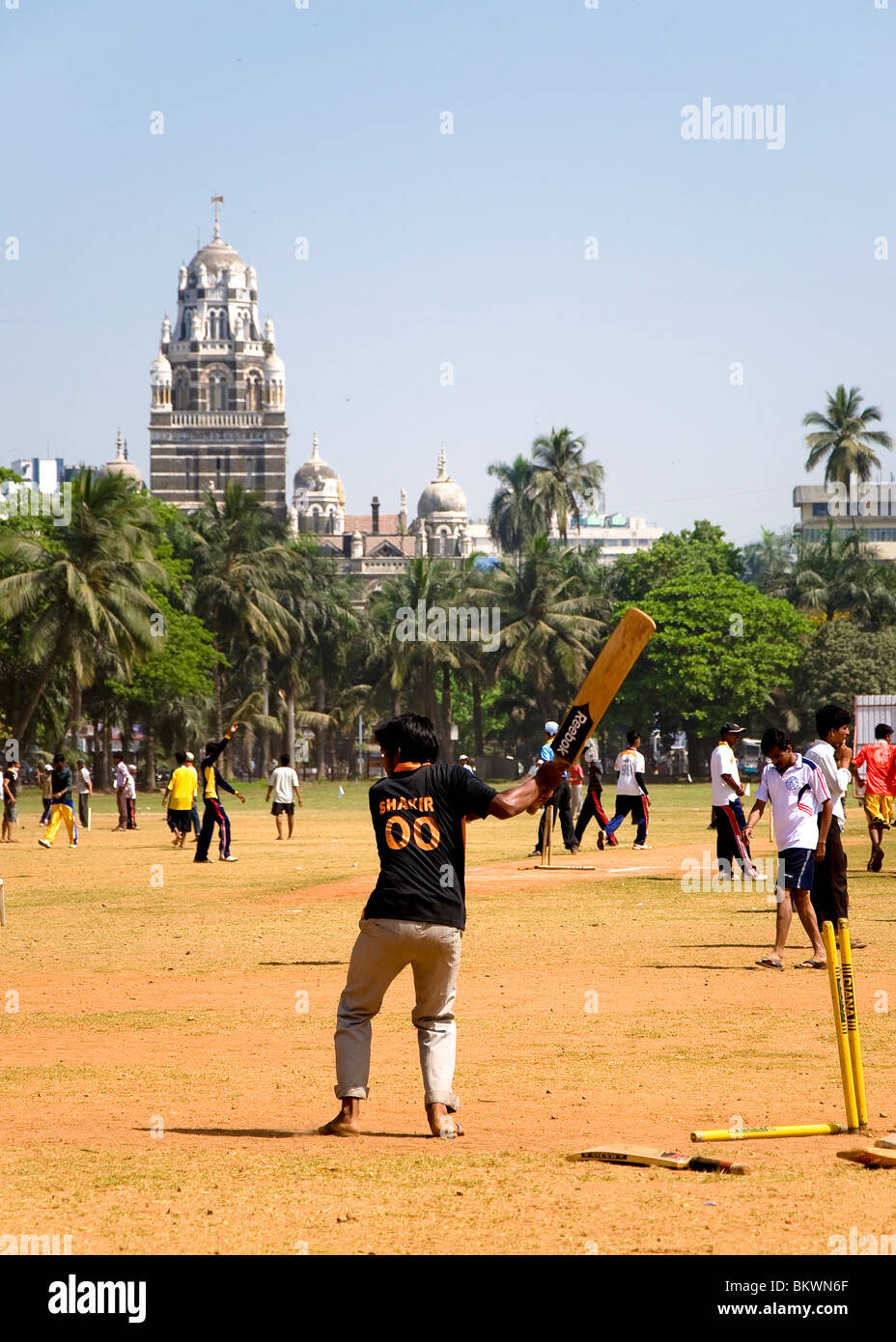 People playing cricket, Oval Maidan, Bombay, India Stock Photo - Alamy