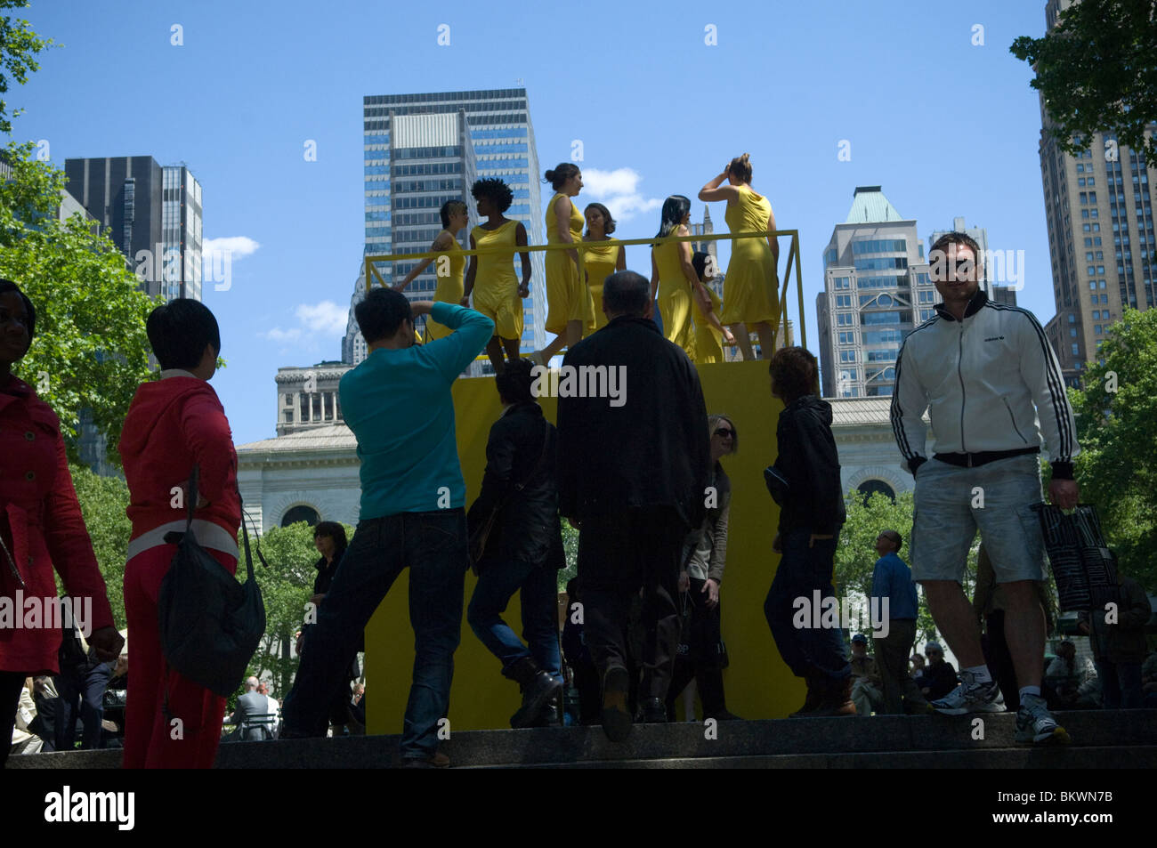 Women perform "Walk the Walk", an art project by the artist Kate ...