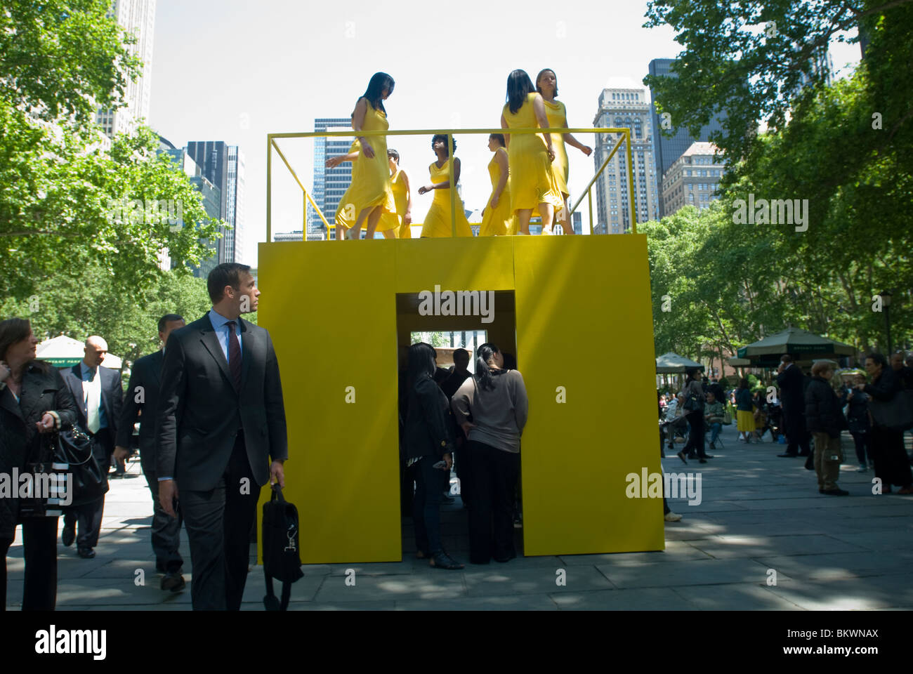 Women perform "Walk the Walk", an art project by the artist Kate ...