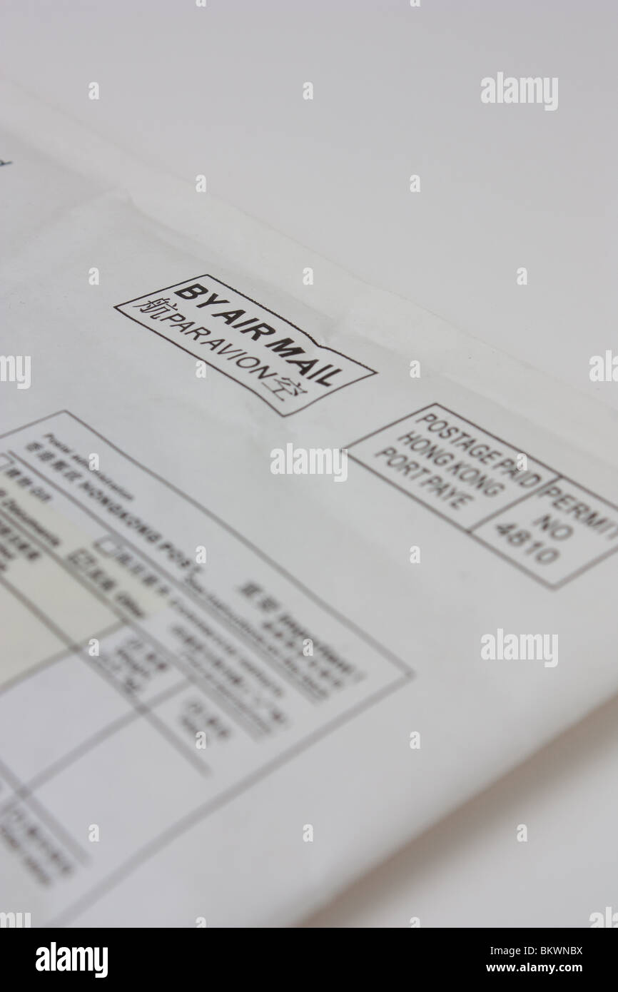 white envelope mail postage letter airmail Stock Photo - Alamy