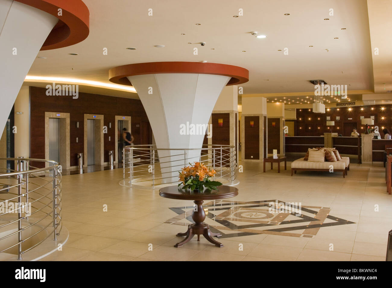 Bulgaria, Sunny beach resort, (Slunchev Bryag), hotel reception, Black ...