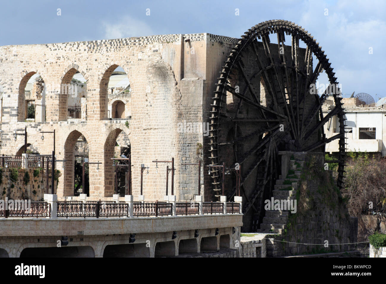 Ancient water wheel or noria in Hama, Syria Stock Photo - Alamy