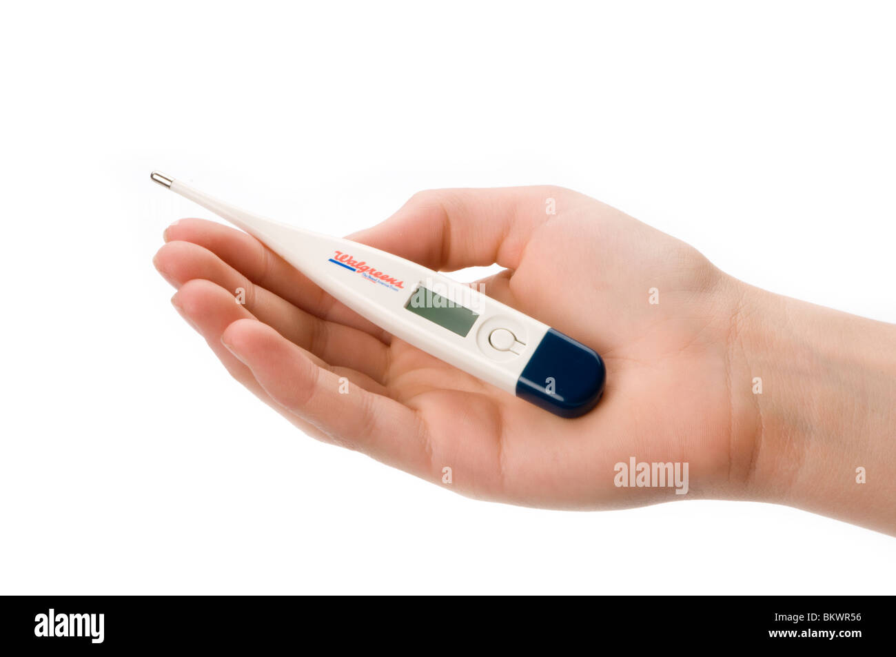 hand holding thermometer Stock Photo - Alamy