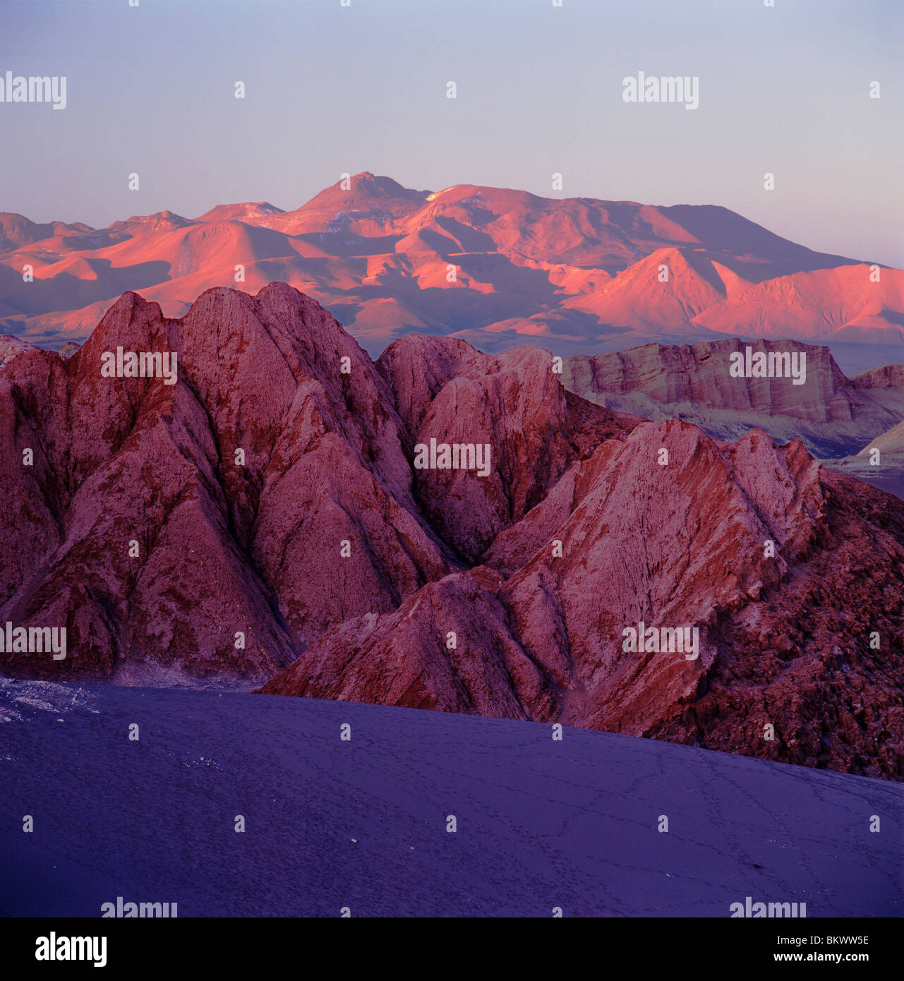 Valley of the Moon, Atacama Desert. Gypsum, clay & salt desert ...