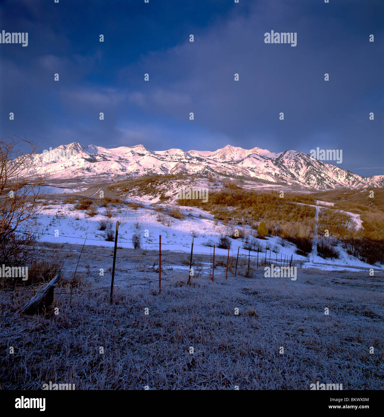 Winter view of Snow Basin ski resort (a Sun Valley resort) and Mt ...