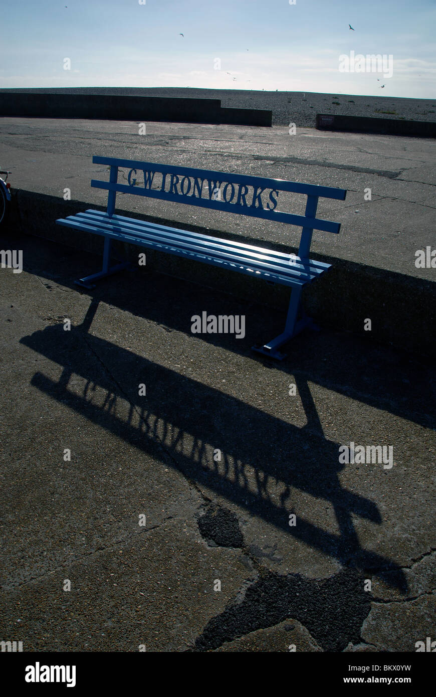Newhaven East Sussex UK Harbor Harbour Quay Bench Stock Photo - Alamy