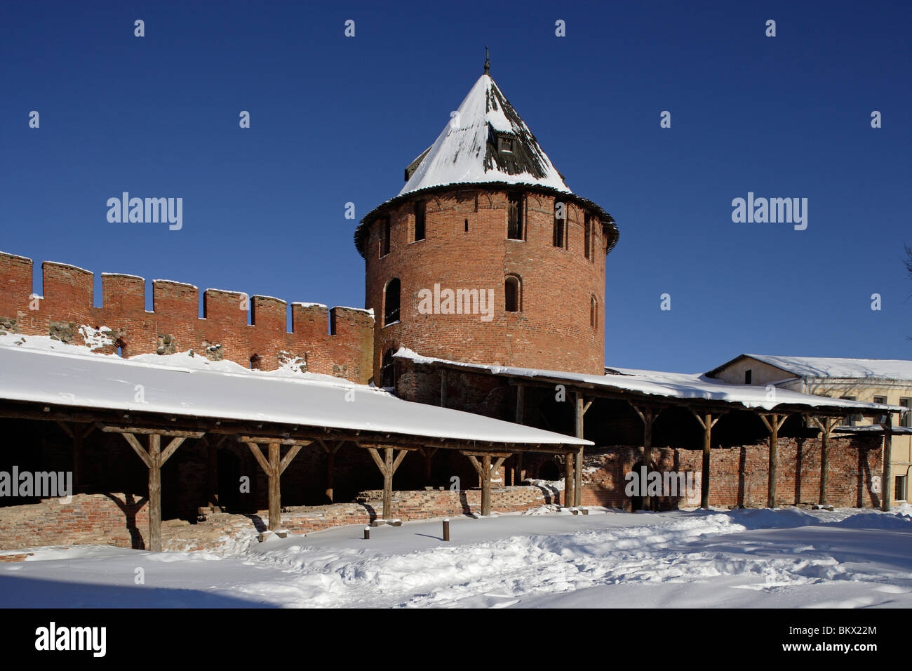 Russia,Novgorod-the-Great,Kremlin Buildings,Fortifications Wall Stock ...