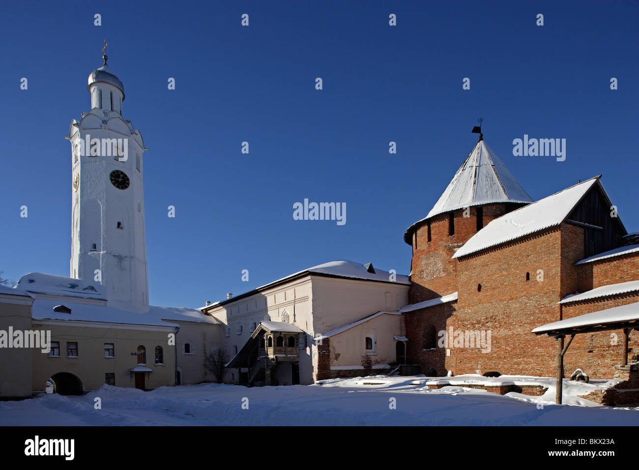 Russia,Novgorod-the-Great,Kremlin Buildings,Bell-Tower (17th century ...