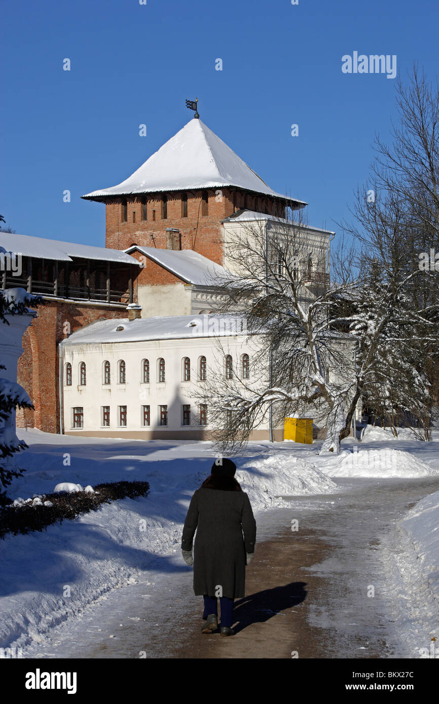 Russia,Novgorod-the-Great,Kremlin Buildings,Fortifications Wall Stock ...