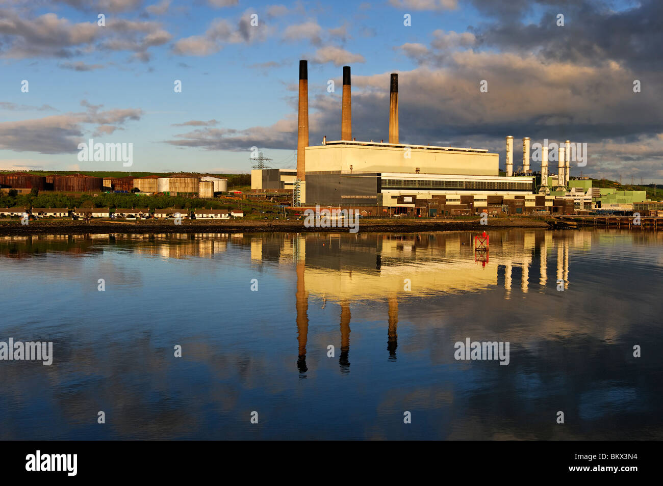 Ballylumford Power Station on Larne Lough Stock Photo - Alamy