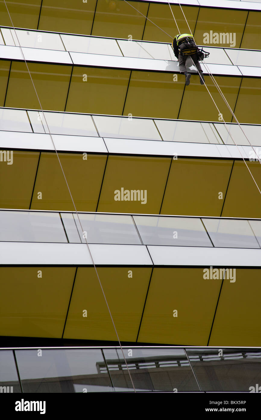 High Rise Construction Using Rope Descent System Stock Photo - Alamy