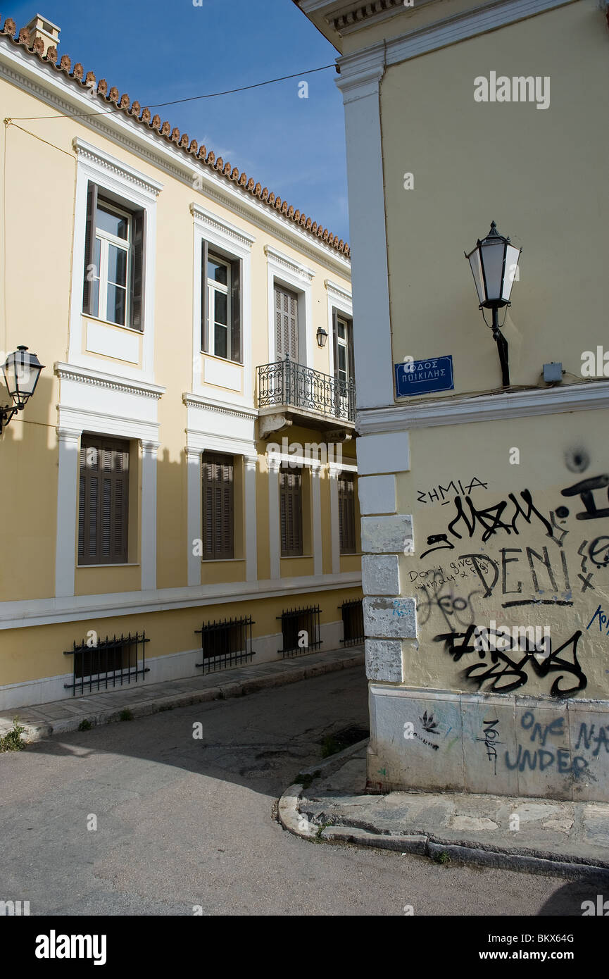 Anafiotika Quarter, Plaka, Athens, Greece Stock Photo - Alamy