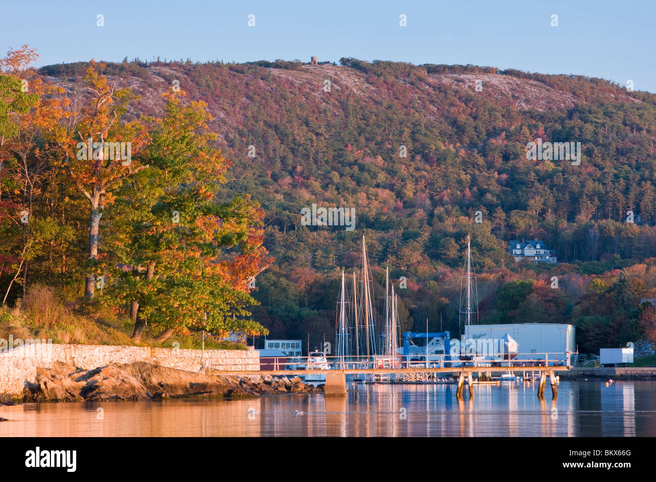 Early morning in Camden Harbor. Camden, Maine Stock Photo - Alamy