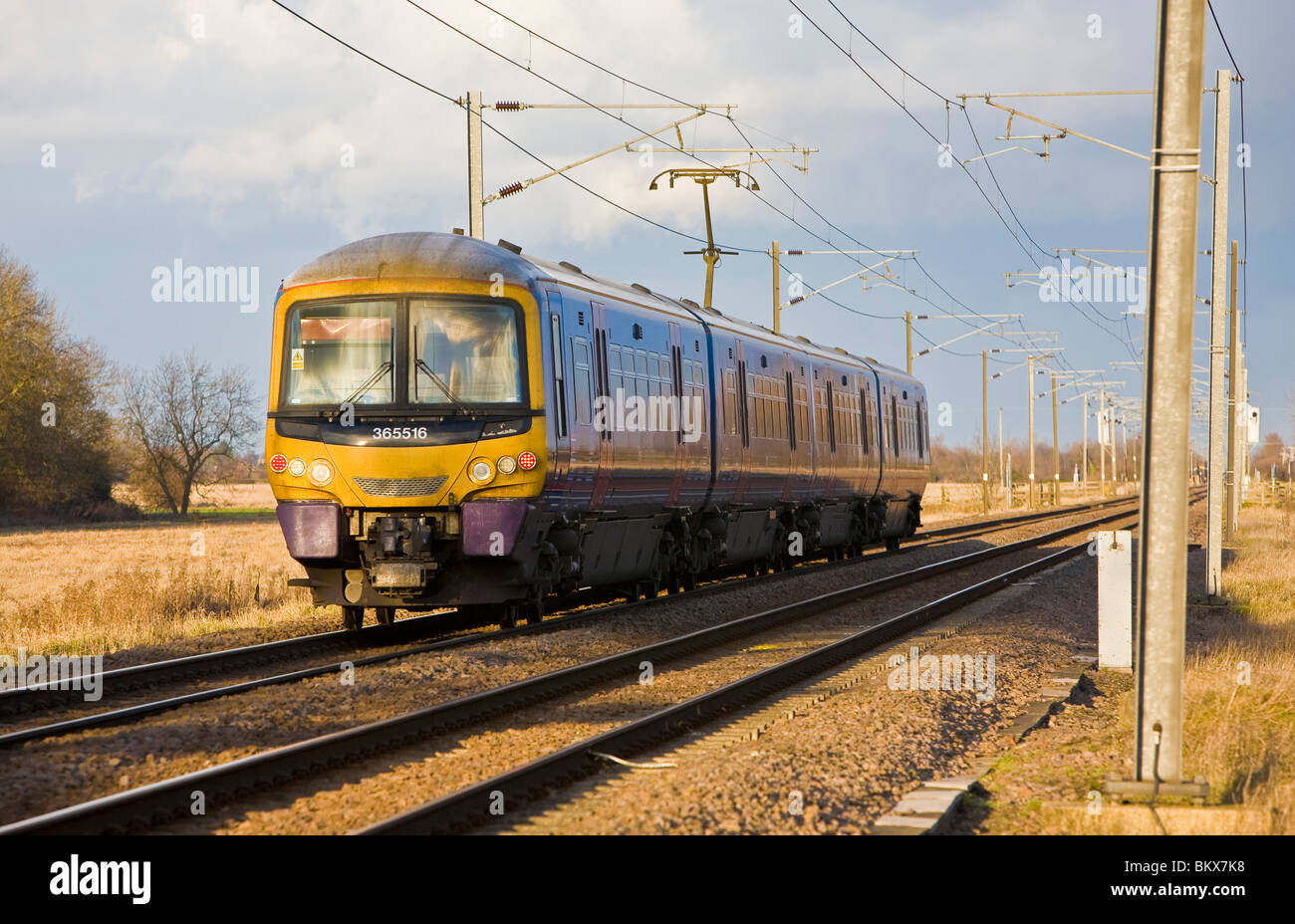 East Coast mainline railway Stock Photo - Alamy