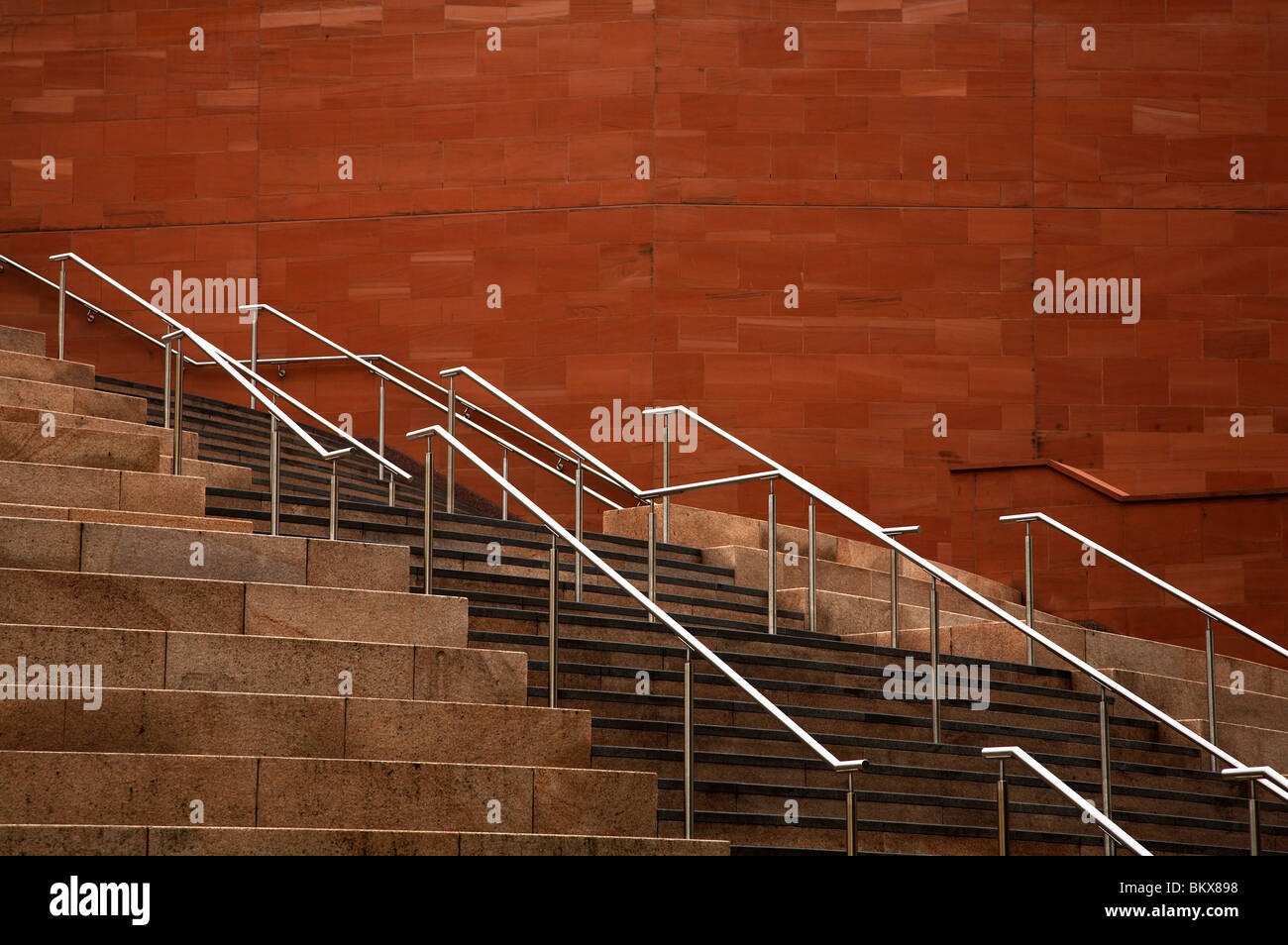 Concrete steps with sitting area and wall in Liverpool one shopping ...