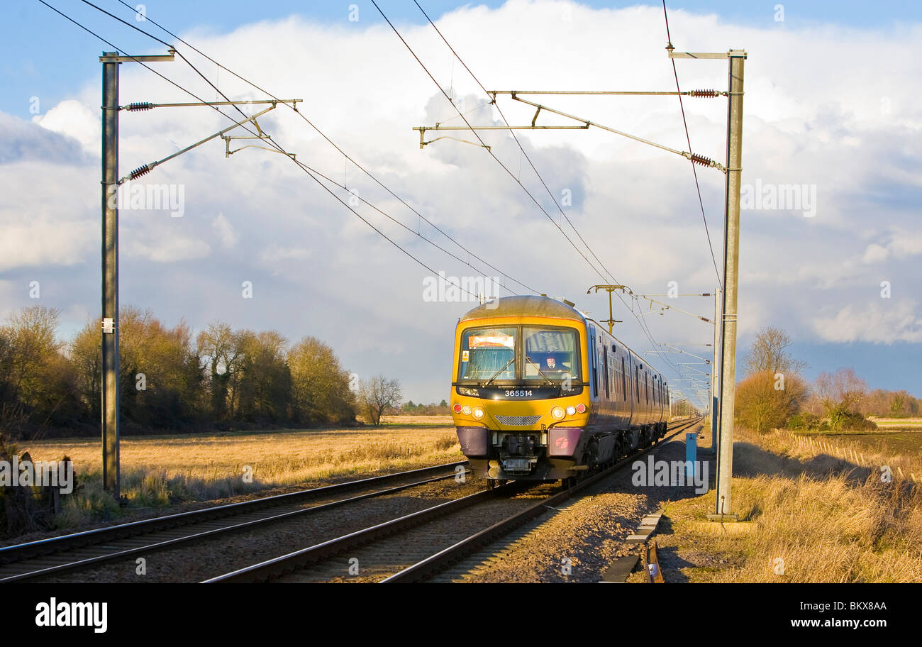 East Coast mainline railway Stock Photo - Alamy