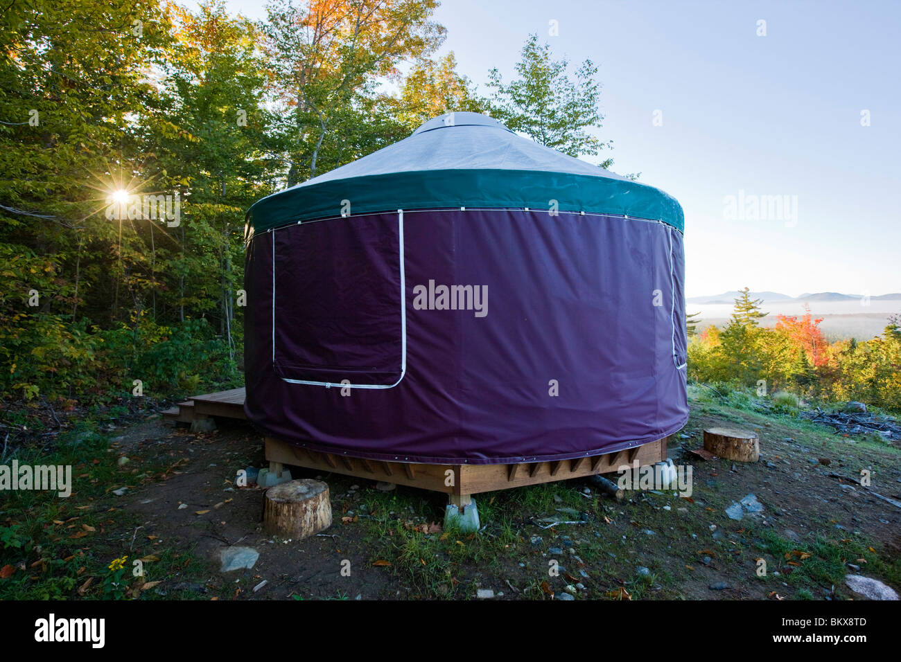 A yurt at Milan Hill State Park in Milan, New Hampshire Stock Photo - Alamy