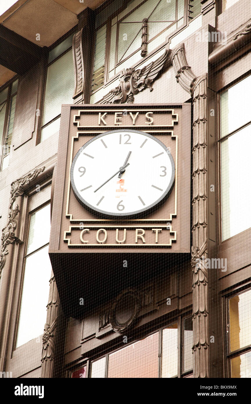 The Clock at Keys Court shopping centre in Liverpool UK Stock Photo - Alamy