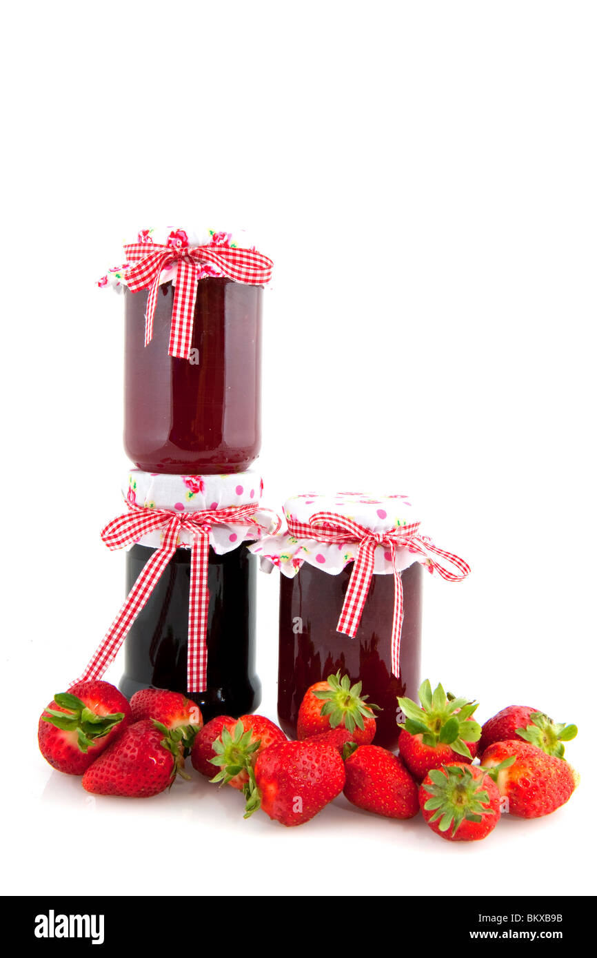 Pots of jam Cut Out Stock Images & Pictures - Alamy