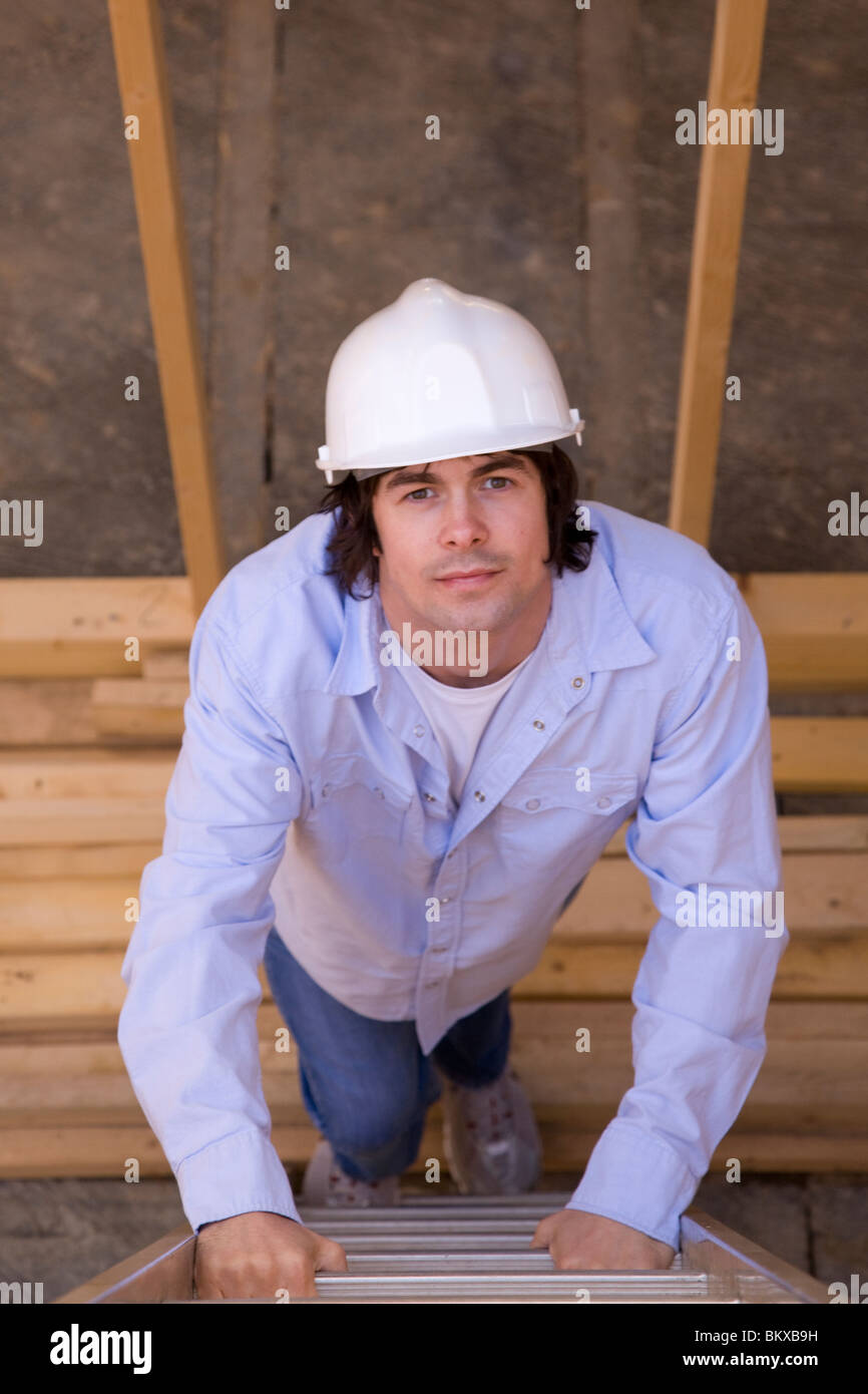 Construction Climbing Ladder Building Site High Resolution Stock ...