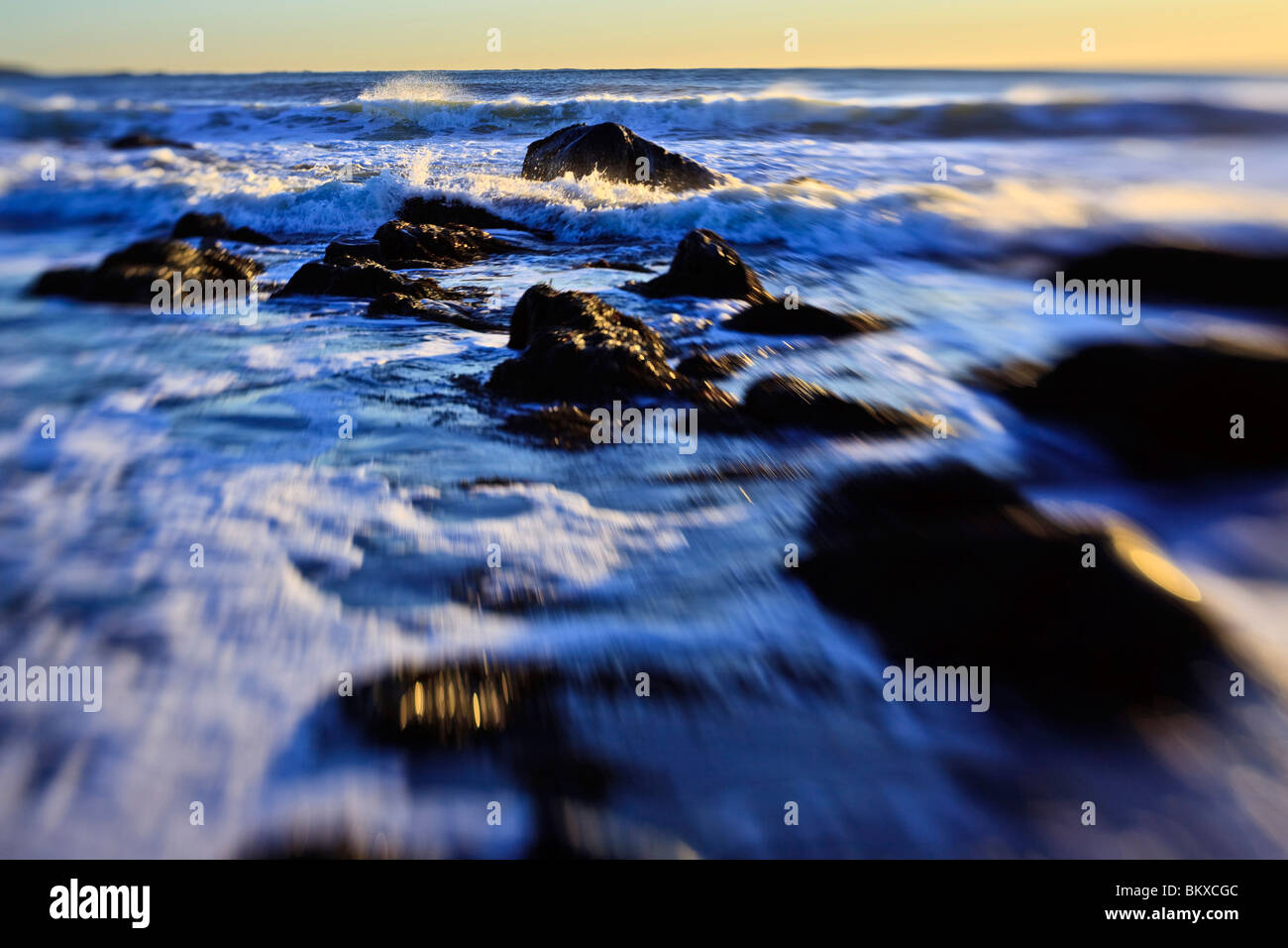 Early morning surf at Odiorne Point State Park in Rye, New Hampshire ...