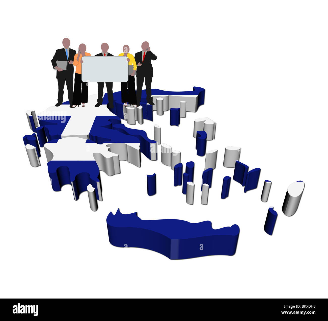 Blank map of greece Cut Out Stock Images & Pictures - Alamy