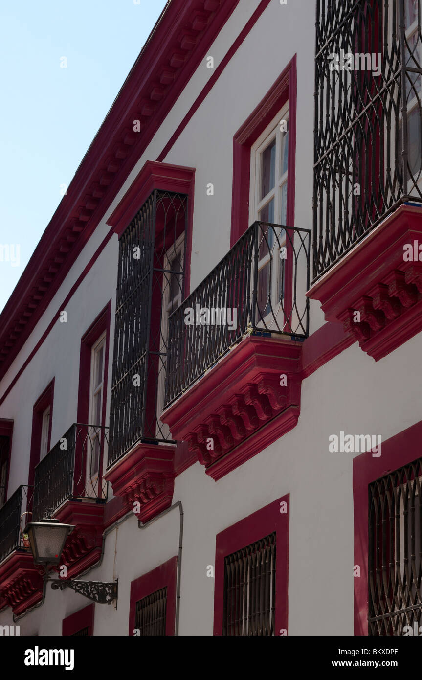 Red balconies hi-res stock photography and images - Alamy
