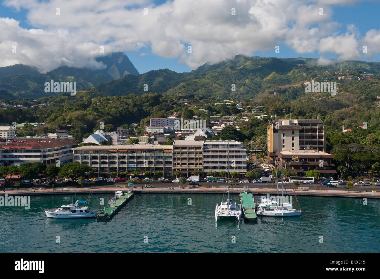 Papeete Waterfront, Tahiti, French Polynesia Stock Photo - Alamy