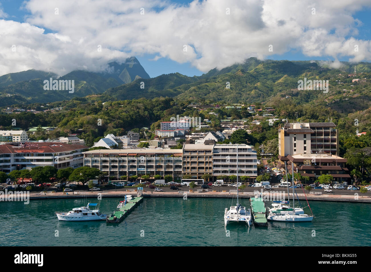 Papeete Waterfront, Tahiti, French Polynesia Stock Photo - Alamy